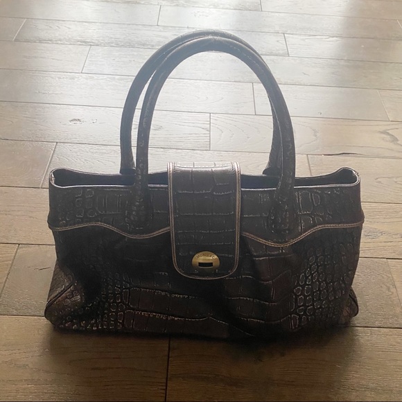 Monsac | Bags | Monsac Large Brown Bag With Croc Print Detail New ...